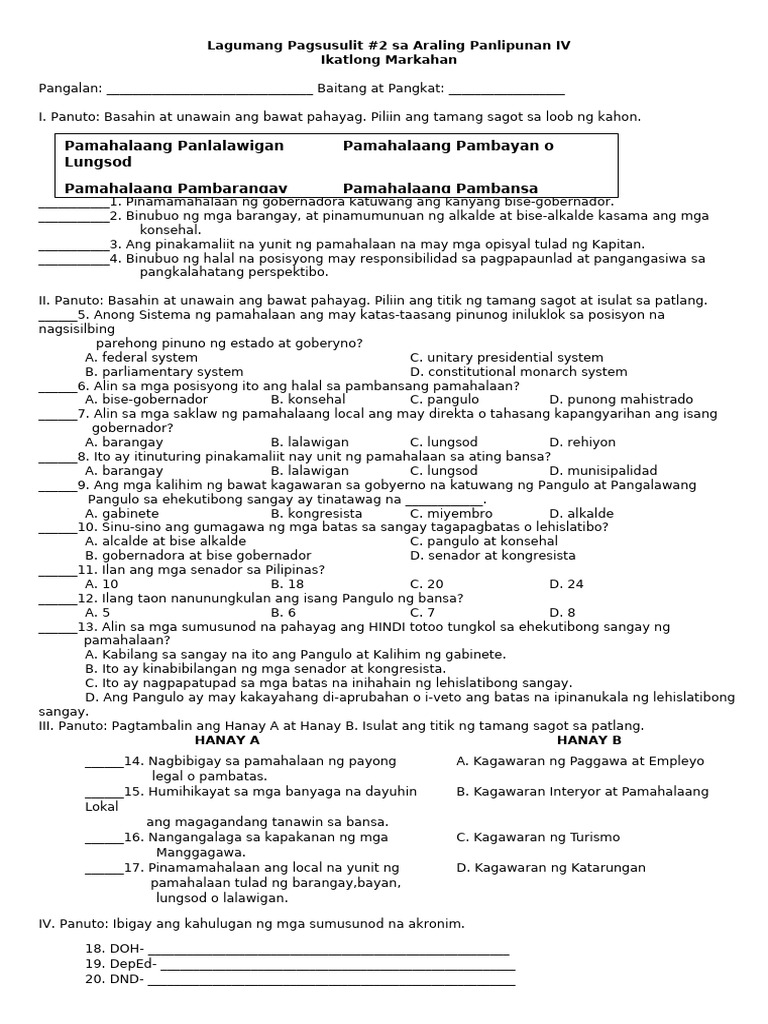 Ap Summative Test 2 Quarter 3 Pdf