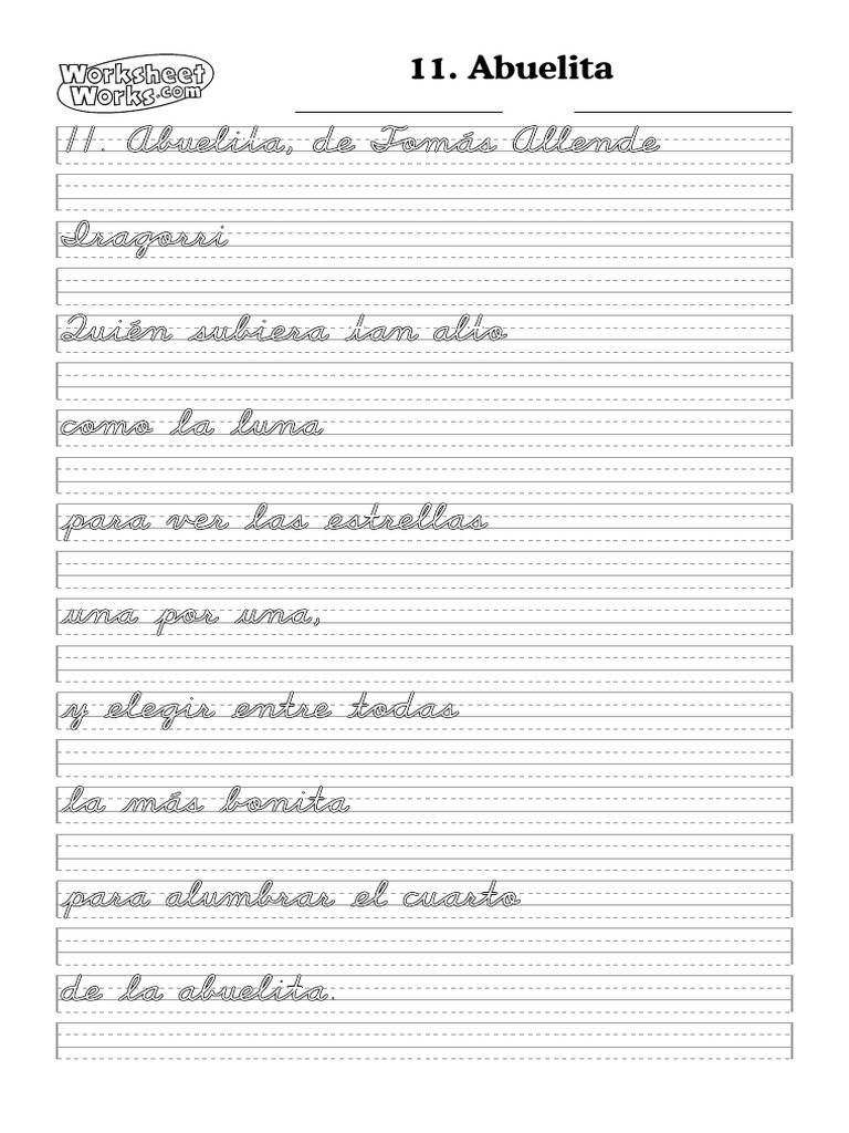 WorksheetWorks 11 Abuelita 1 | PDF