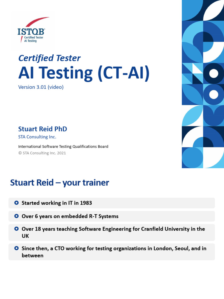 ISTQB AIT Presentation v3 | PDF | Machine Learning | Artificial Intelligence