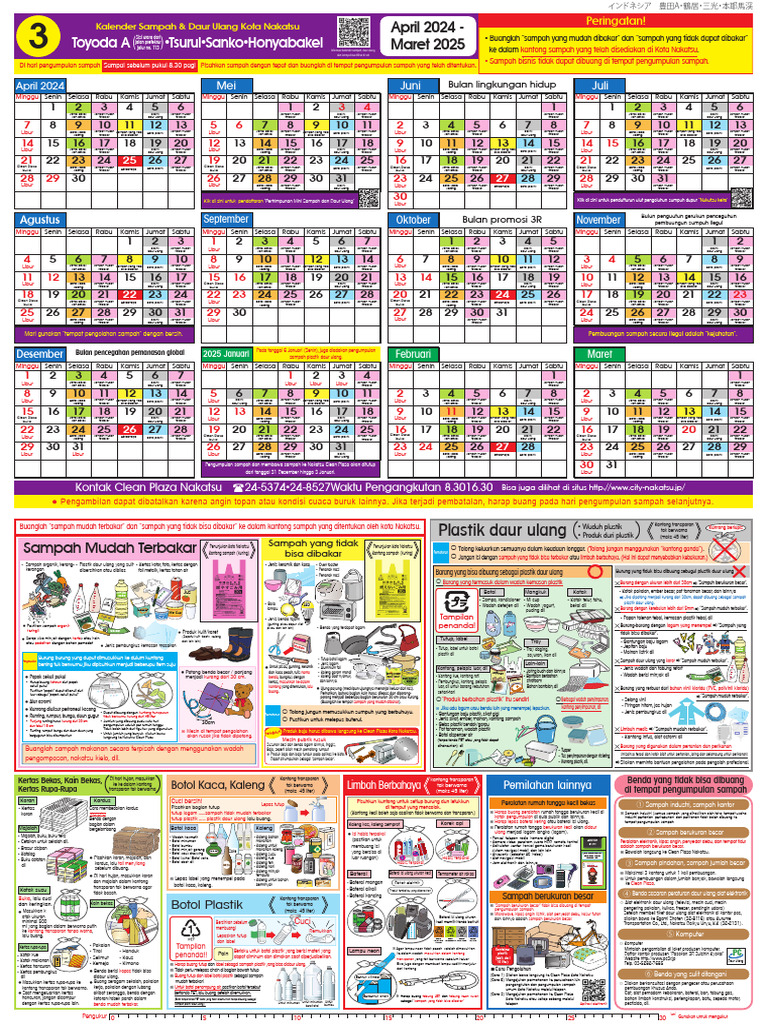 Kalender Daur Ulang Nakatsu 2024 | PDF