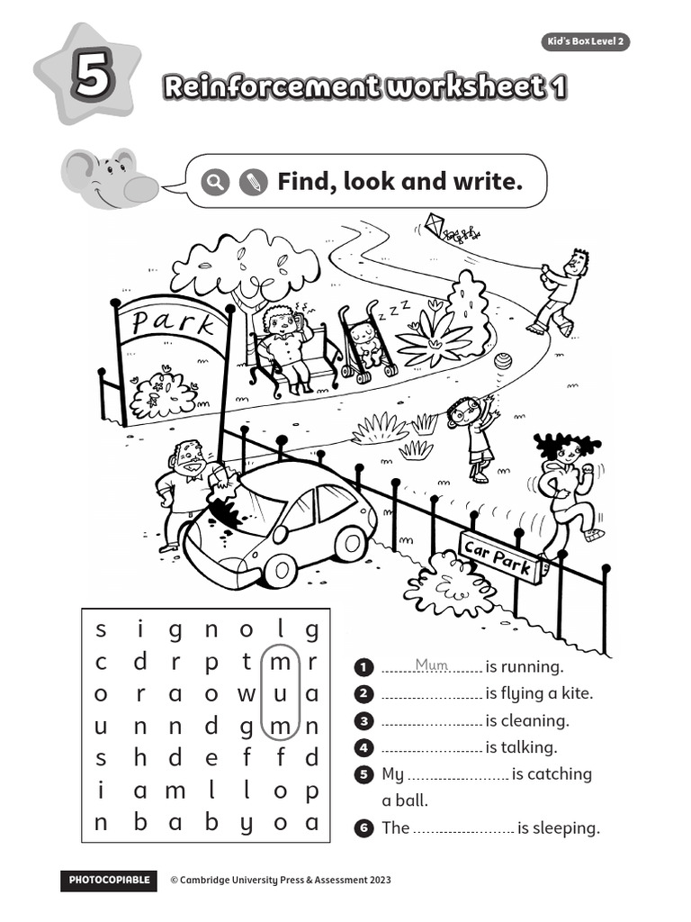 KidsBox Level 2 Unit 5 Reinforcement Worksheet 1 | PDF