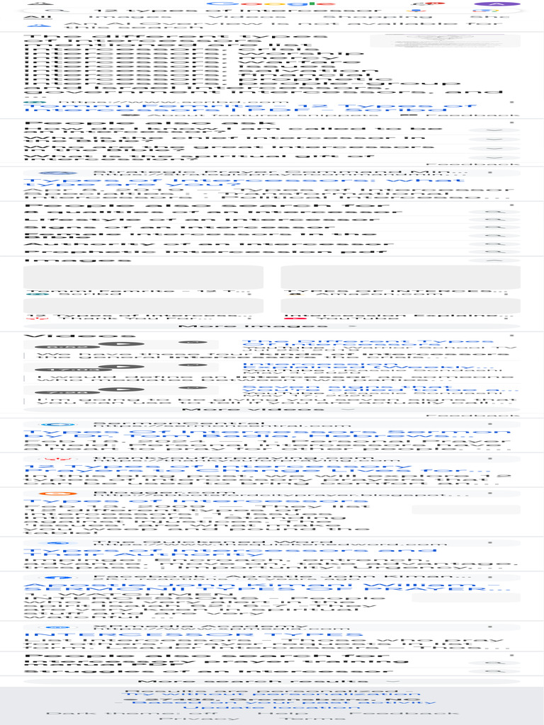 12 Types of Intercessors - Google Search | PDF | Intercession ...