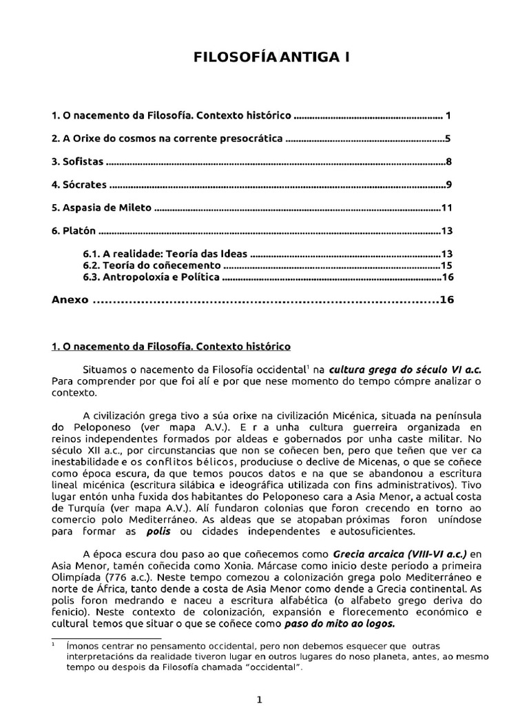filosofia 1 avaliacion | PDF