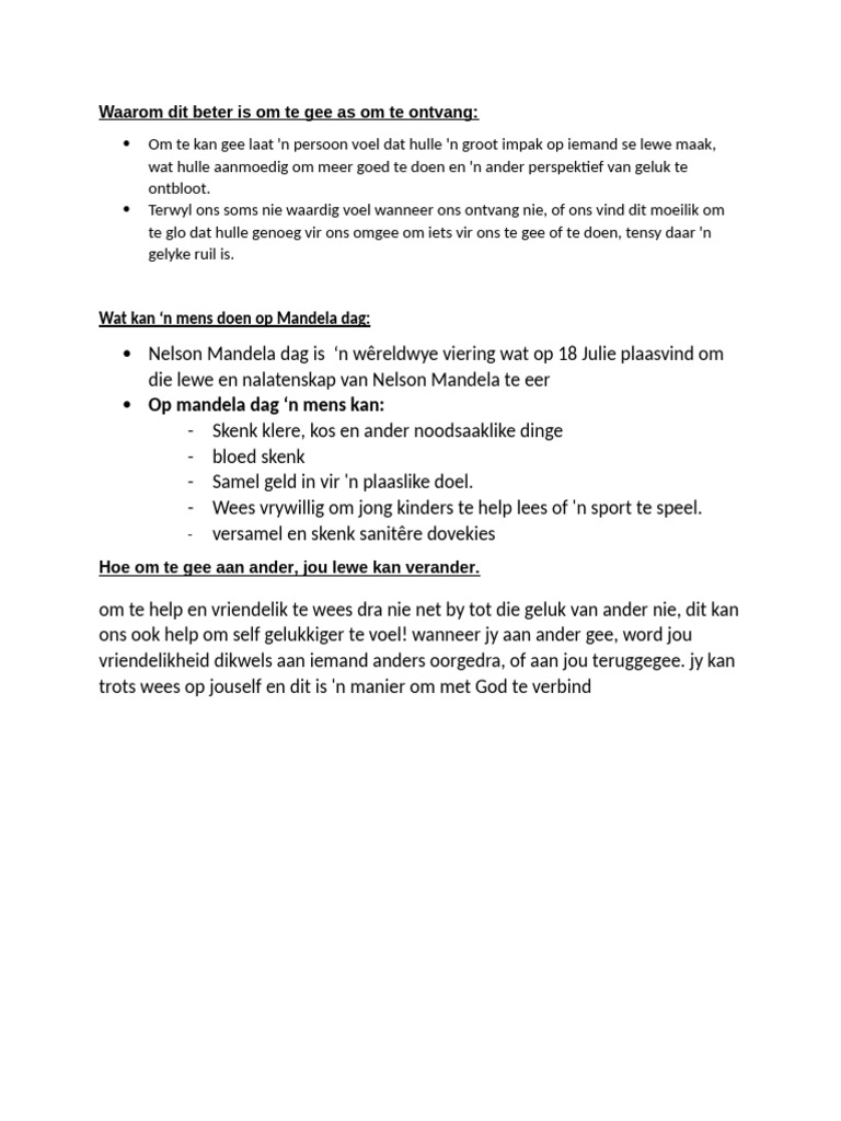 Afrikaans Mondeling | PDF