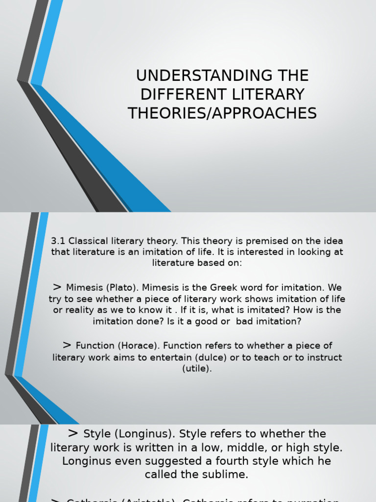Classical Literary Theories Explained | PDF