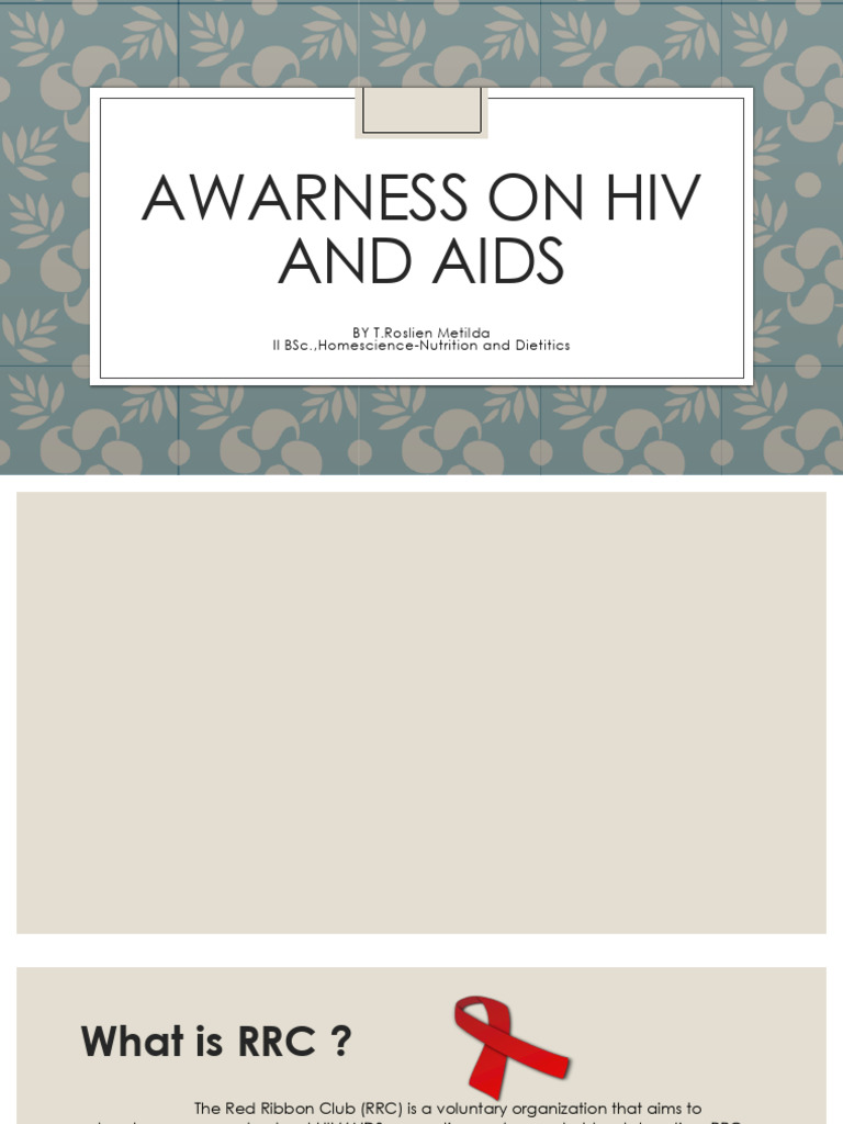 Awareness On HIV and AIDS | PDF | Hiv/Aids | Hiv