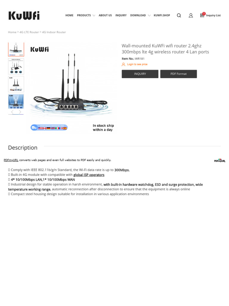 Kuwfi - Com - Products - Wall Mounted Kuwfi Wifi Router 24ghz 300mbps ...