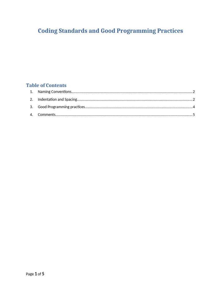 Coding Standards | PDF | Letter Case | Computer Science Coding Standards | PDF | Letter Case | Computer Science