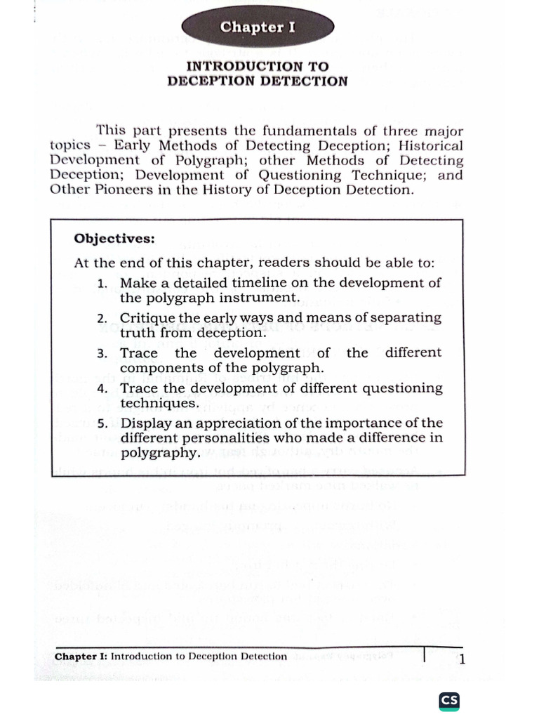 Lie Detection Technique Chapter12 | PDF