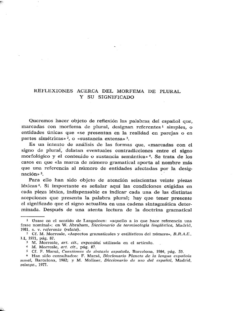 Vila Pujol - Reflexiones acerca del morfema | PDF