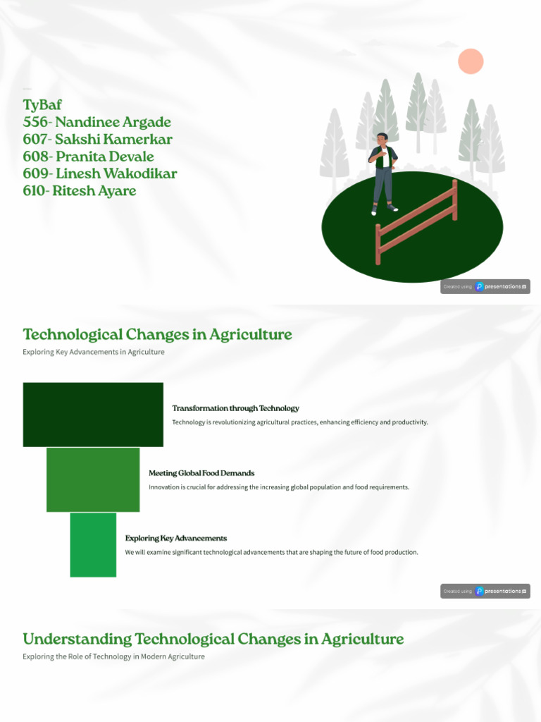 Technological Changes in Agriculture Innovations | PDF