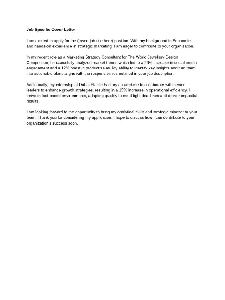 Cover Letter Sid | PDF