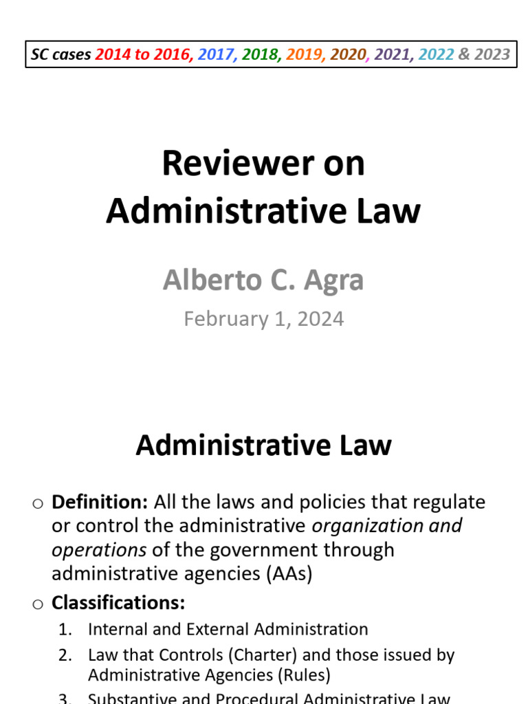 Comprehensive Guide to Administrative Law | PDF | Administrative Law ...