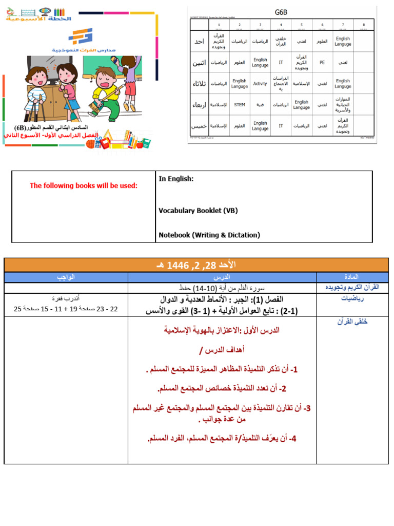 Grade 6B- Week 2 | PDF