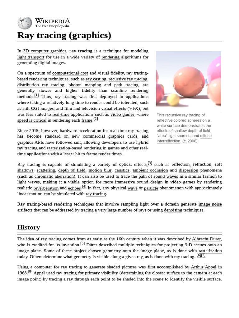 Ray_tracing_(graphics) | PDF | Rendering (Computer Graphics) | Graphics