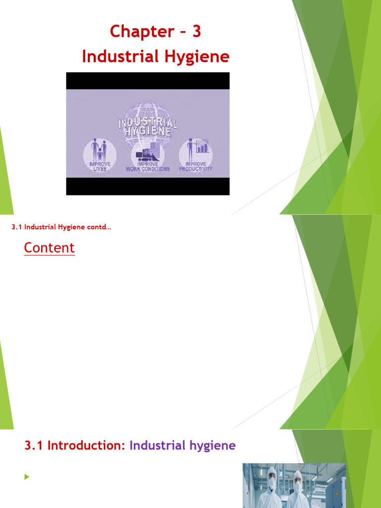 Industrial Hygiene: Principles & Hazards | PDF | Occupational Hygiene ...