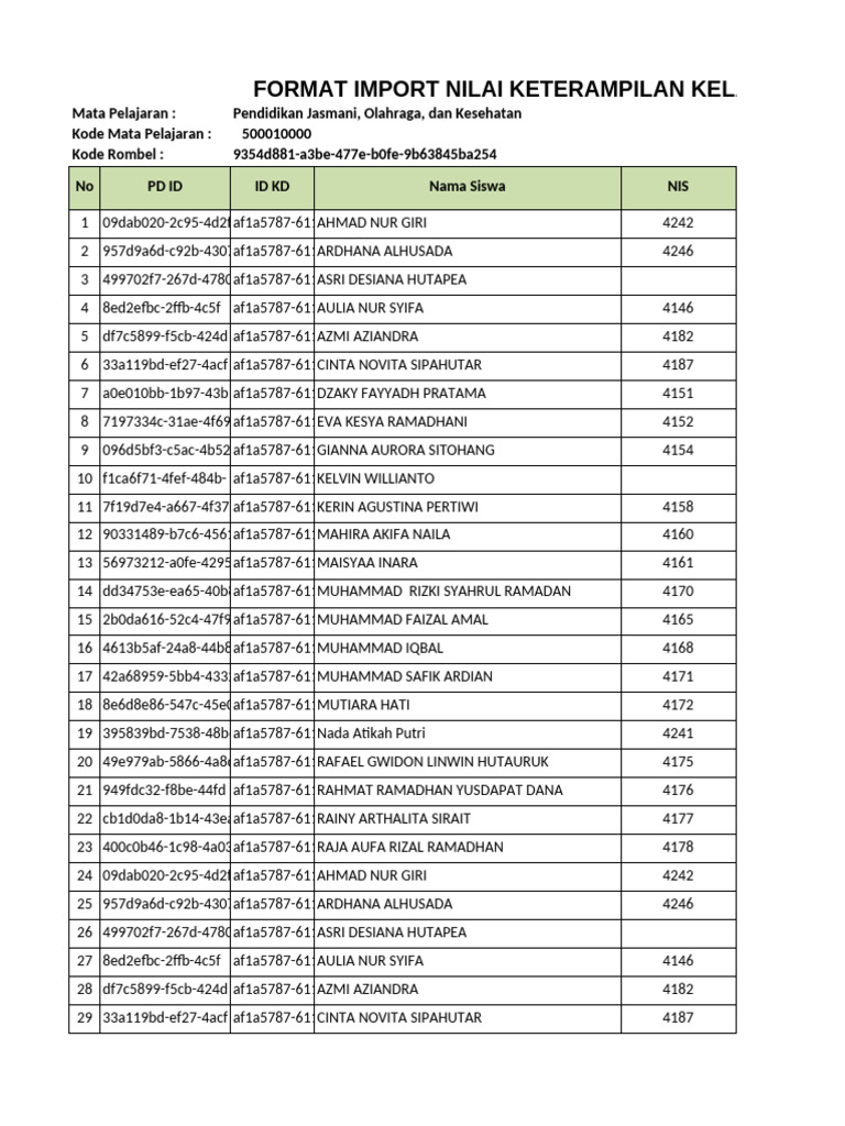 F Ketermpl PJOK (Kelas 2.b) | PDF