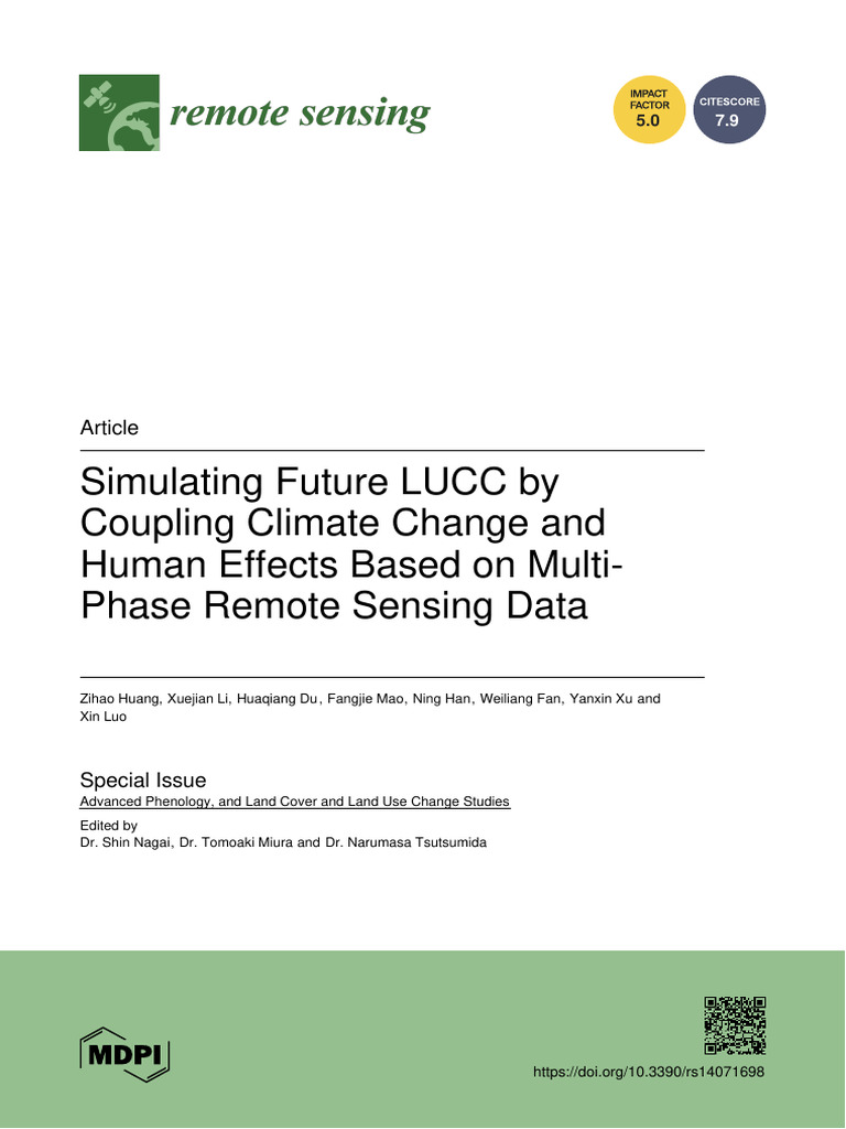 Simulating Future LUCC by Coupling CC and Human Effects Based On Multi ...
