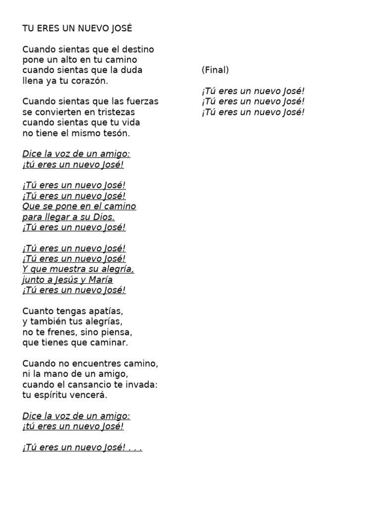 Eres un Nuevo José: Supera la Duda | PDF