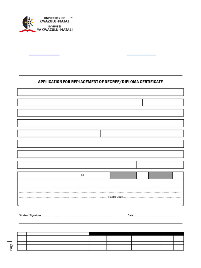 App Form Replacement Certificate (CSR03) | PDF