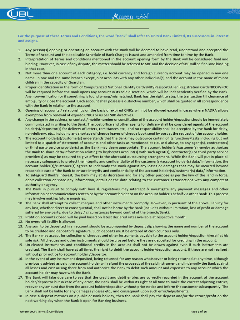 Terms and Conditions Full Freelancer Ameen | PDF | Banks | Cheque