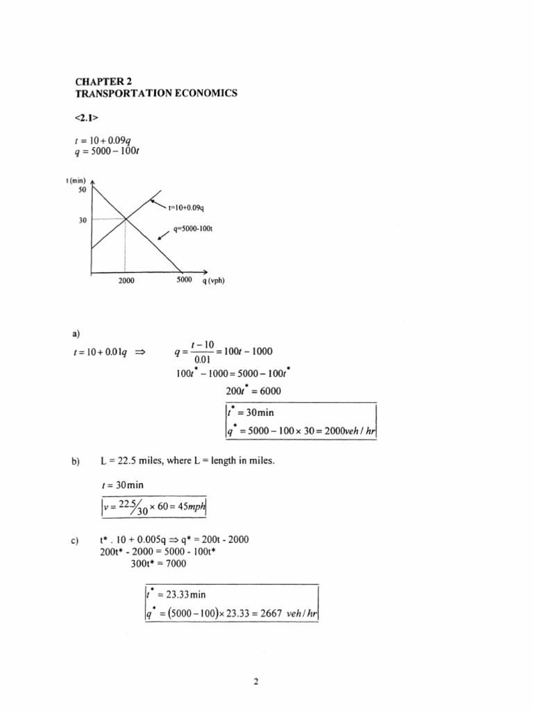 Solutions For Exercises in Transportation Engineering by Jotin Khisty & Kent Lall | PDF ...