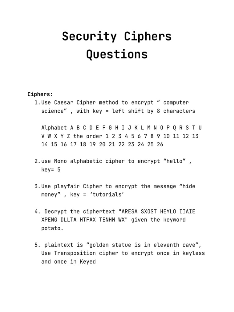 Security questions | PDF