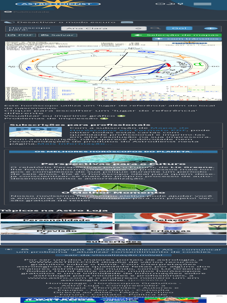 Astrologia Mapa Gratuito - Astrodienst 2 | PDF | Astrologia