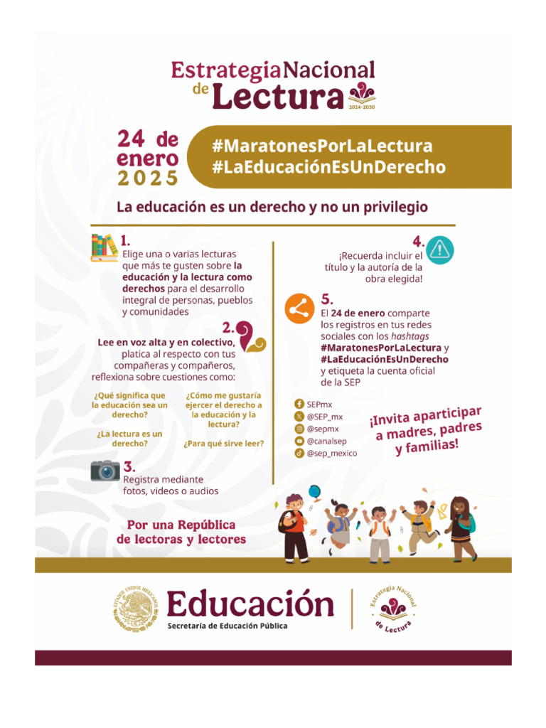 Maratones Por La Lectura - La Educación Es Un Derecho | PDF