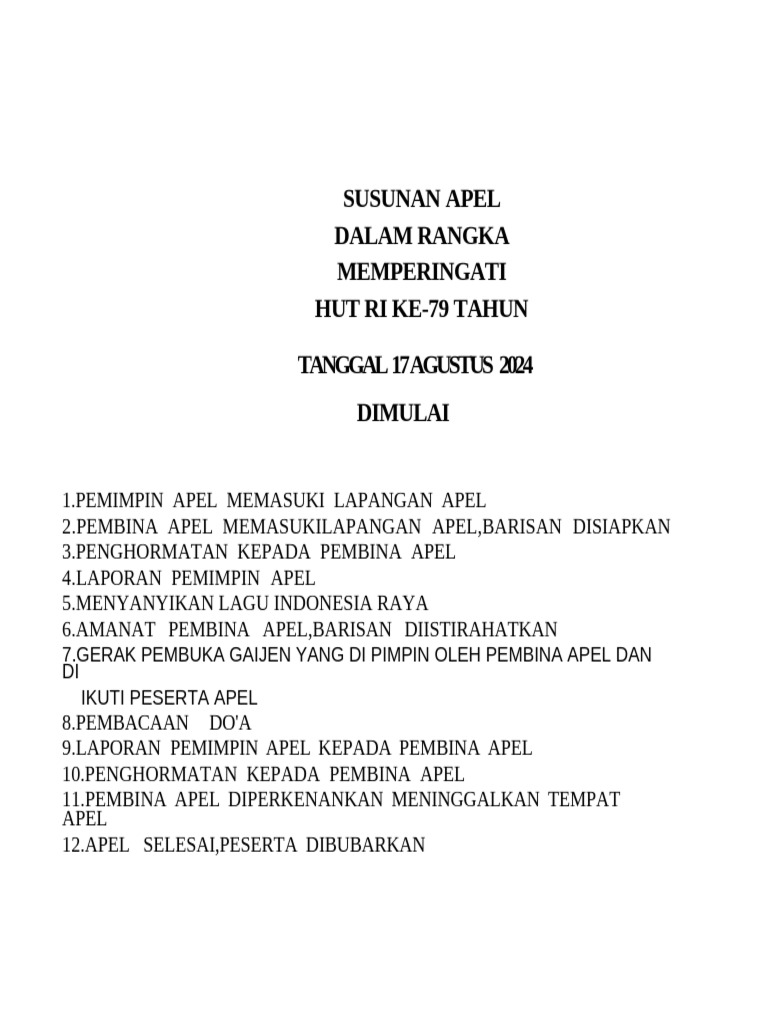 Susunan Apel | PDF