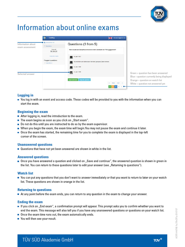 Guide For Online Exam Pdf