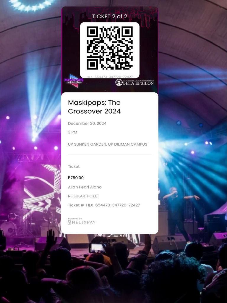 Maskipaps: The Crossover 2024 Ticket | PDF