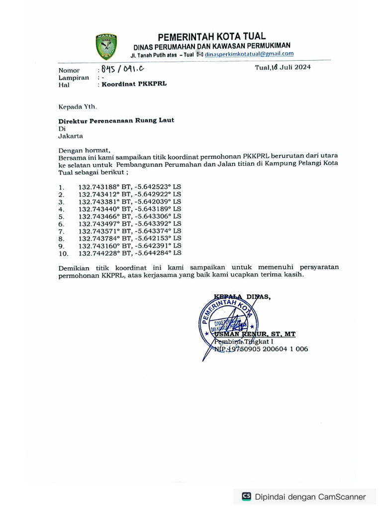 Koordinat PKKPRL (FIX) | PDF