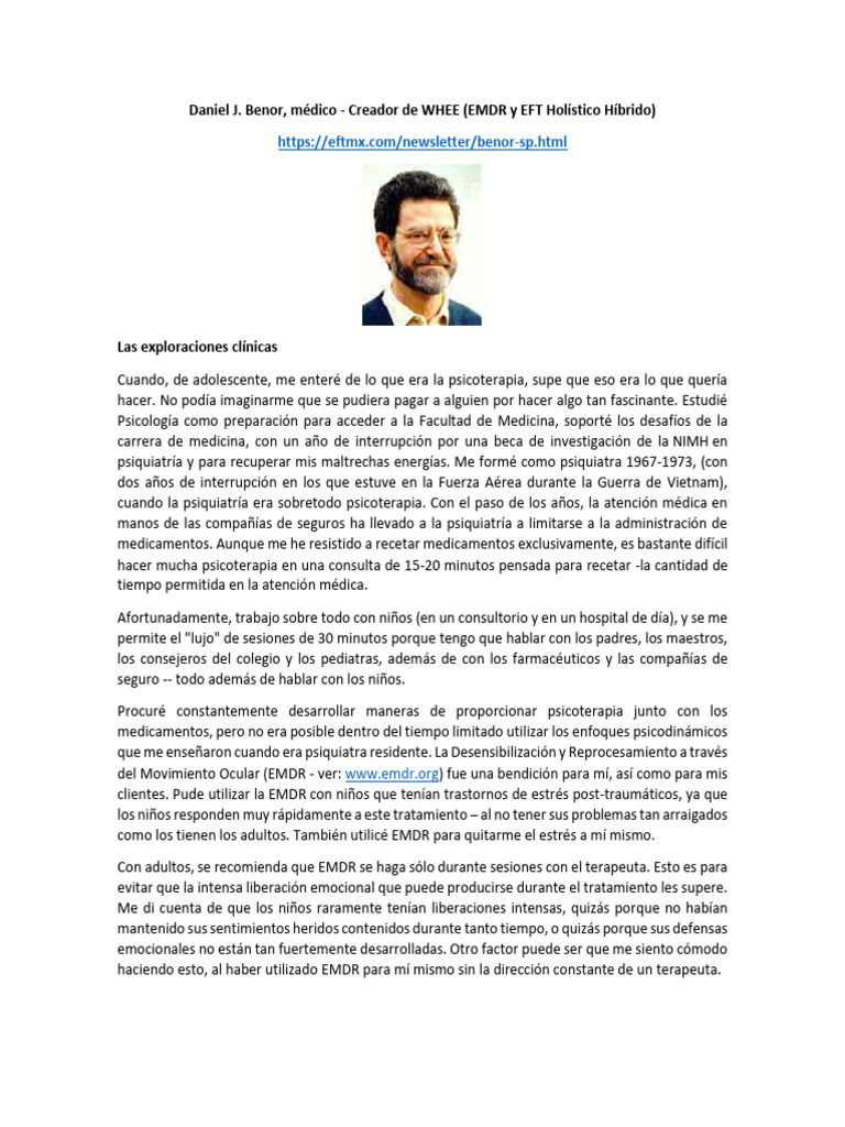 WHEE: Terapia Híbrida EMDR y EFT | PDF | Desorden hiperactivo y deficit ...