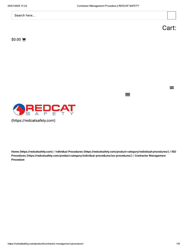 Contractor Management Procedure | PDF