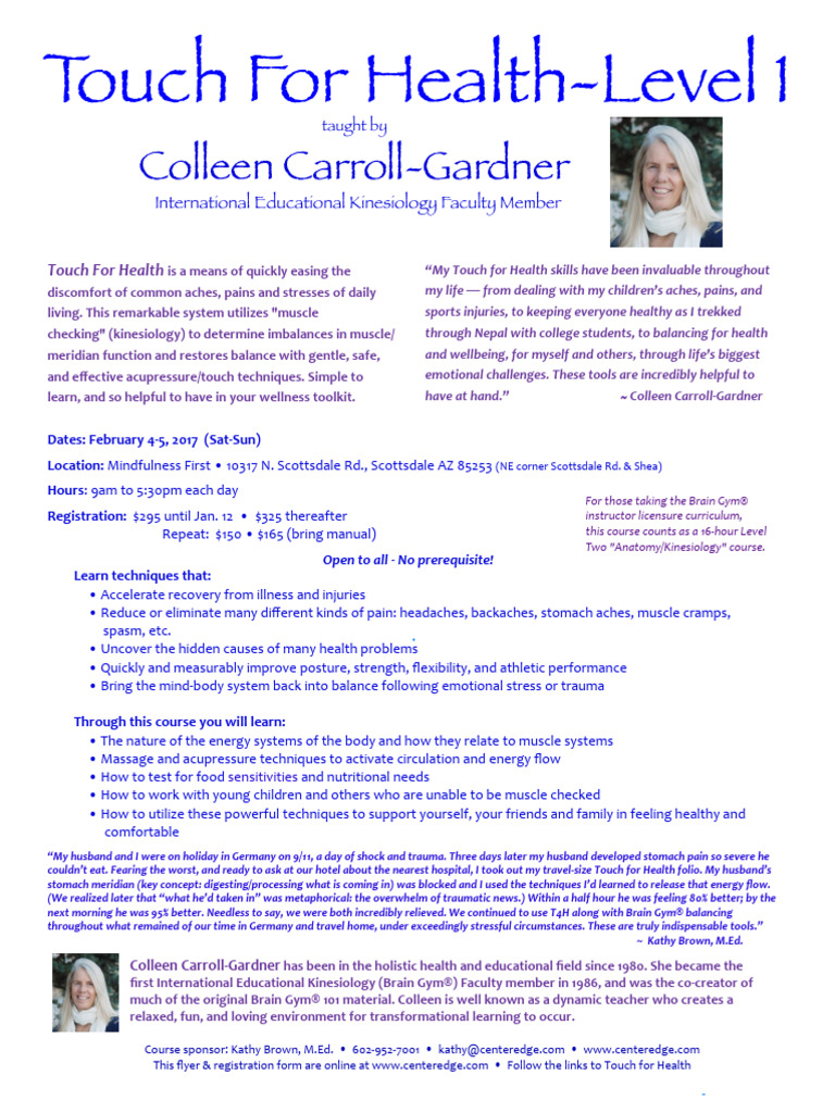 Touch For Health | PDF | Diseases And Disorders | Clinical Medicine