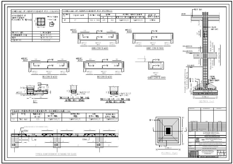 Structural Drawing: STP Guard Room | PDF