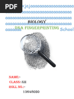 Dna Fingerprinting Investigatory Project 2024-25 Class-12 | PDF | Gel ...