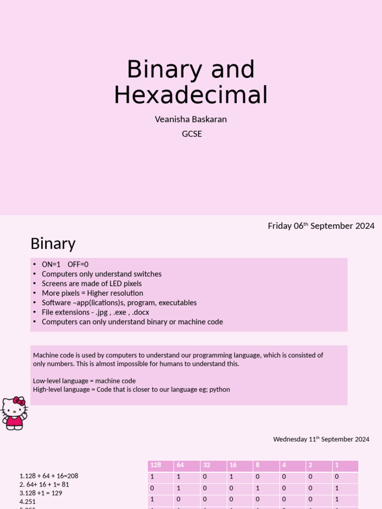 Understanding Binary and Hexadecimal Systems | PDF | Decimal ...