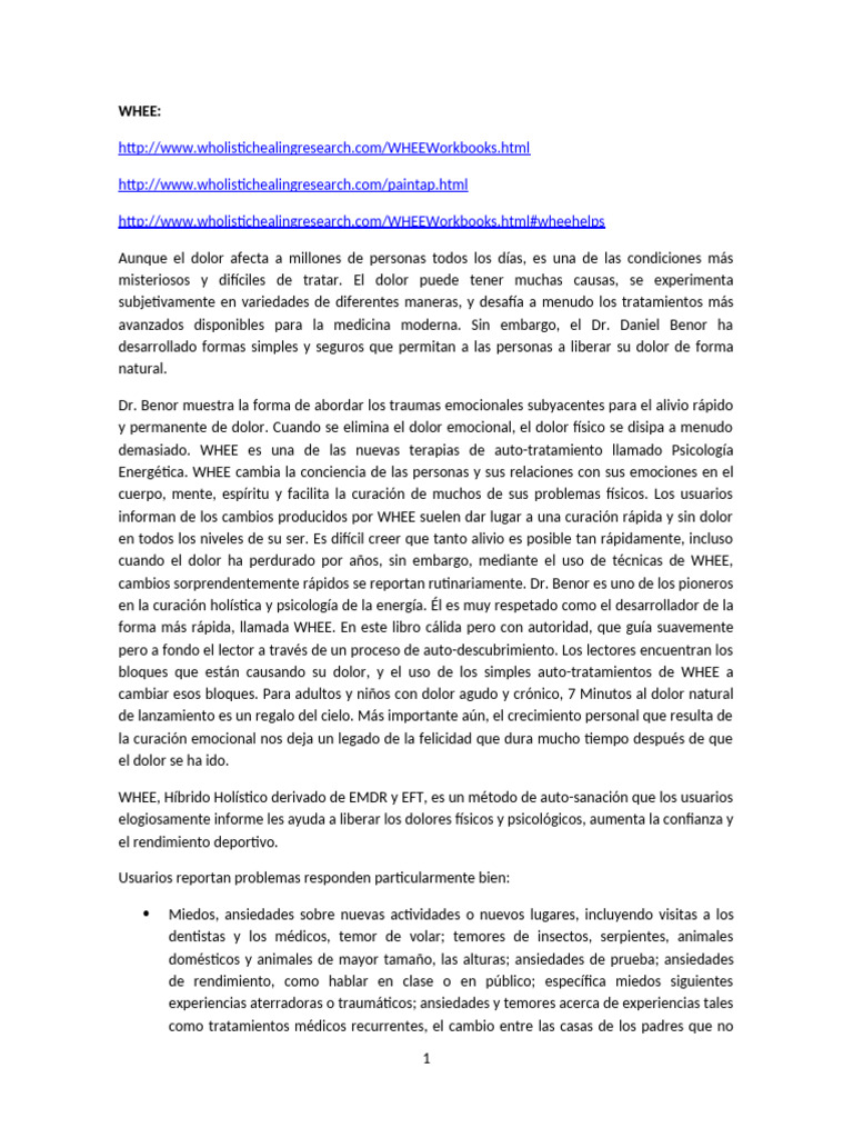 WHEE Lecturas | PDF | Desensibilización y reprocesamiento por ...