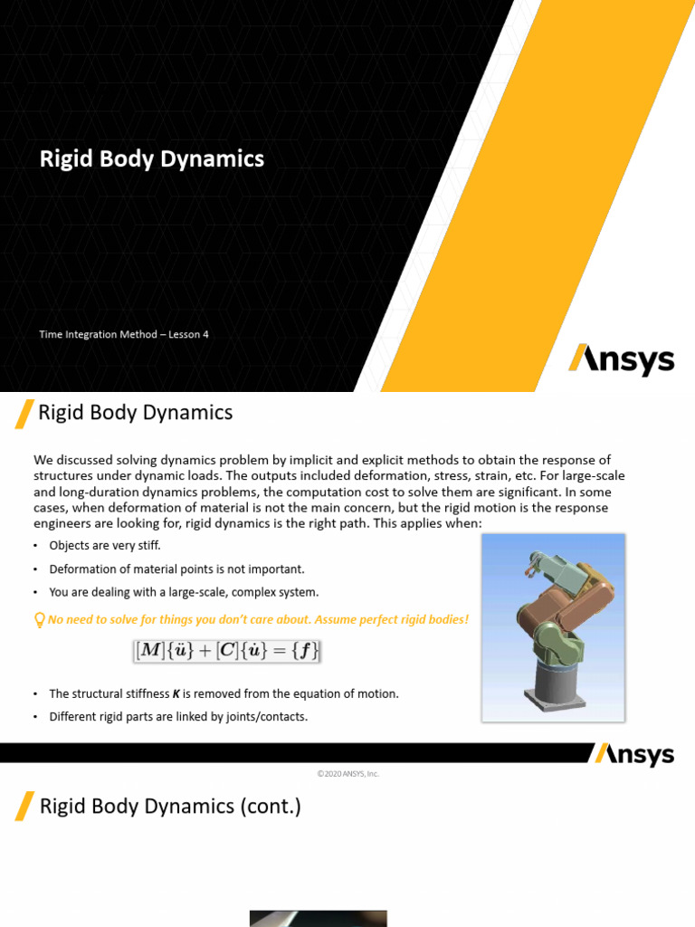 Lesson4 RigidBodyDynamics | PDF | Deformation (Engineering) | Classical Mechanics