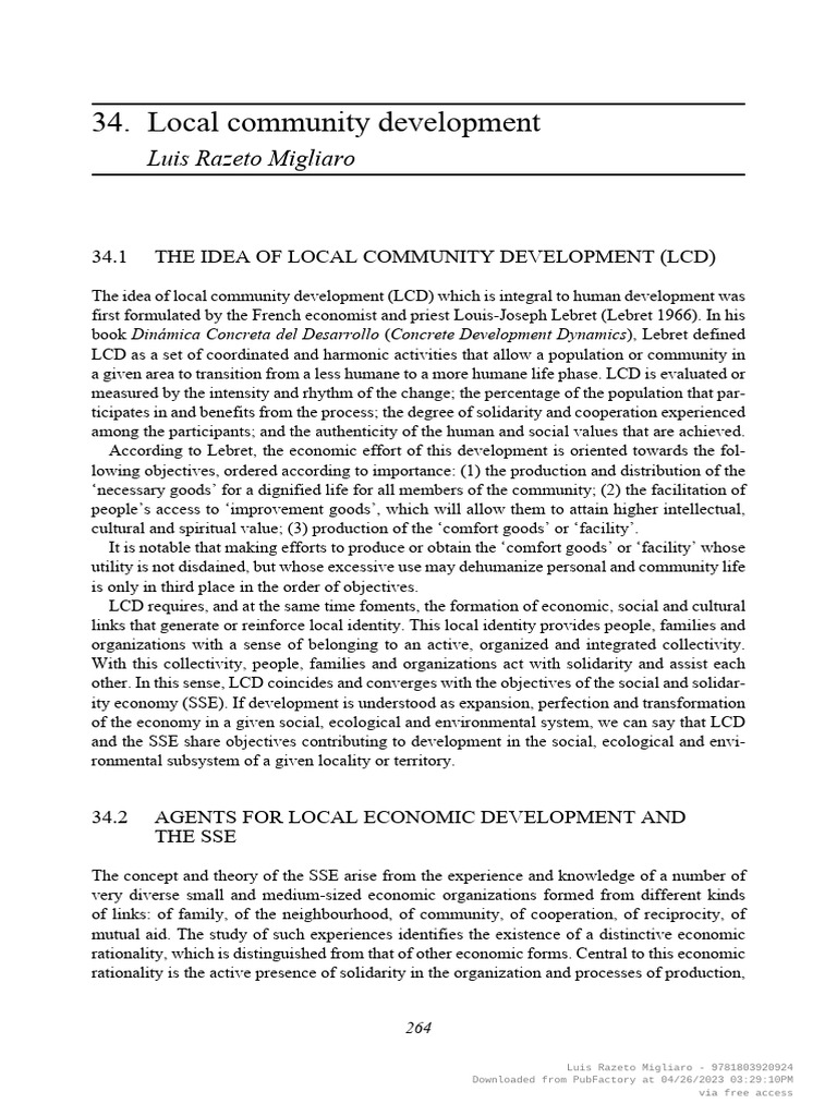 Local Community Development Guide | PDF | Knowledge | Rationality