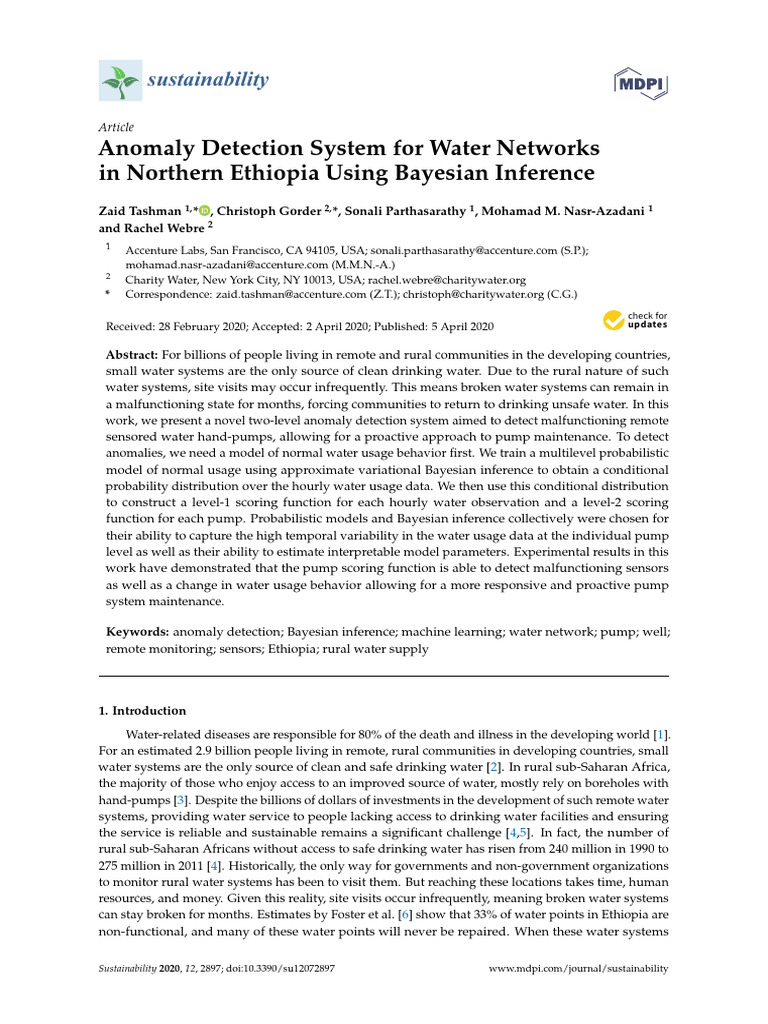 Anomaly Detection System for Water Networks | PDF | Statistical ... Anomaly Detection System for Water Networks | PDF | Statistical ...