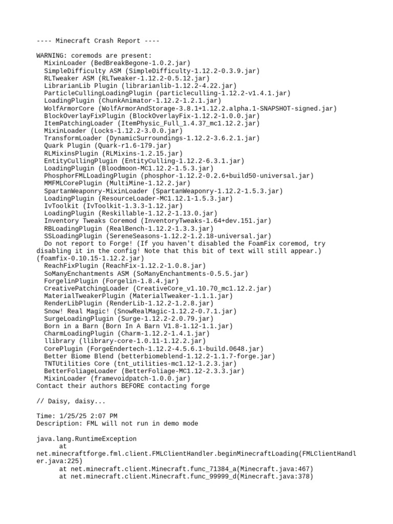 Crash 2025 01 25 - 14.07.17 Client | PDF | Java (Programming Language) | Computer Science