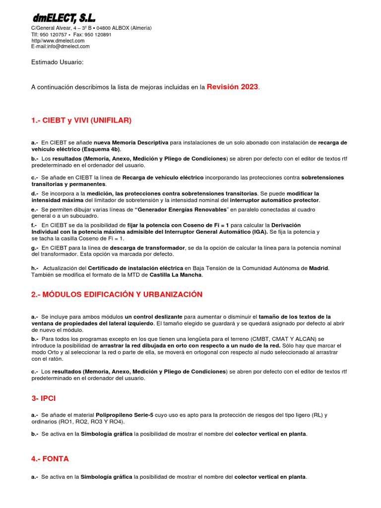 MejorasRevision 2023 | PDF | Fotovoltaica | Energia electrica