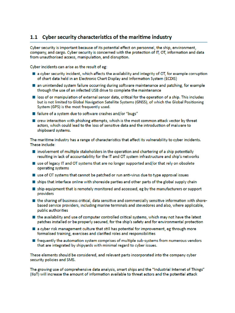 Maritime Cyber Security | PDF