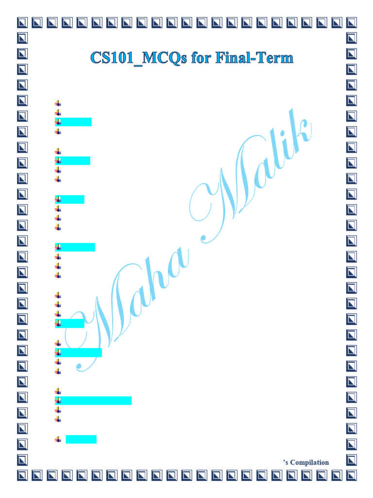 CS101 - Finals - Collection of Assessments - by Maha Malik-1 | PDF | Programming Paradigms ...