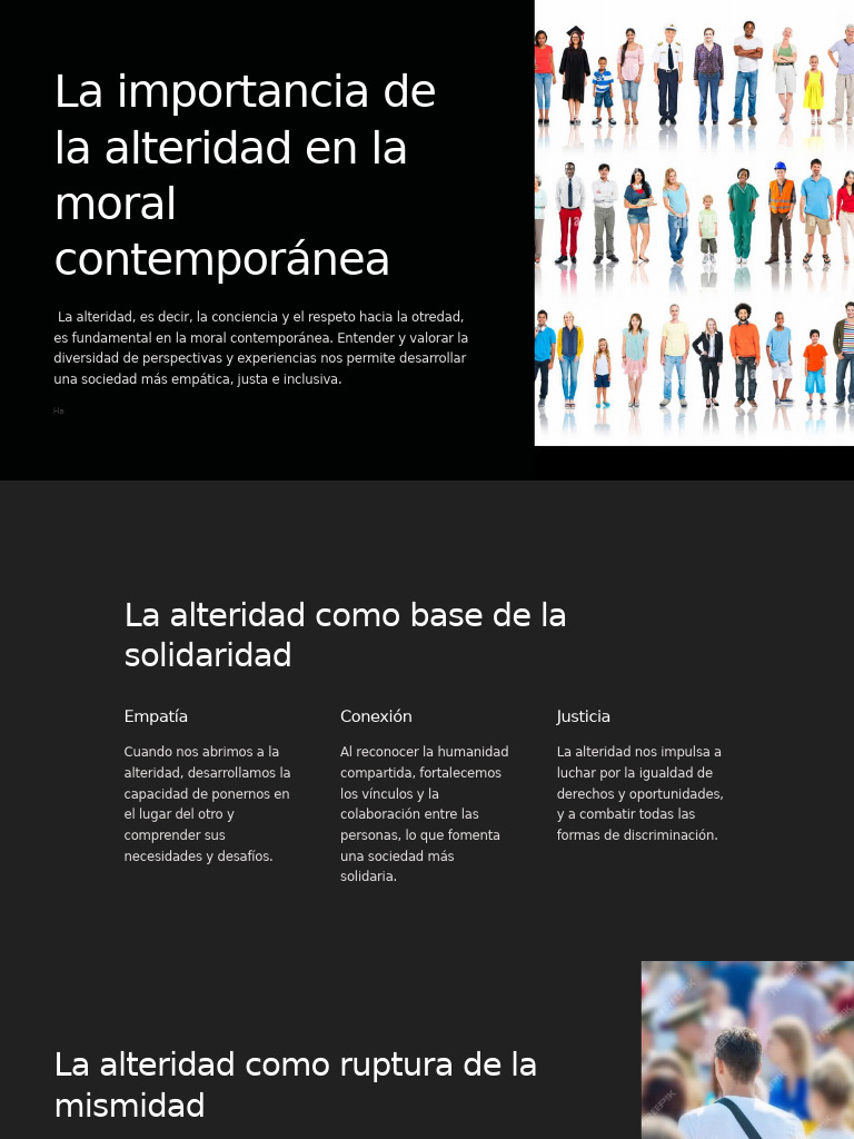 SEMANA 9 Una Nueva Actitud Moral Sentido de La Alteridad | PDF ...