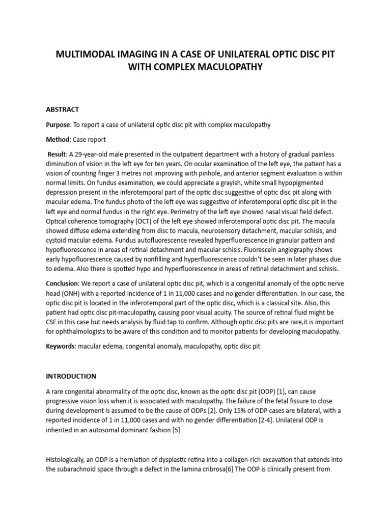 odp pdf | PDF | Cerebrospinal Fluid | Visual System