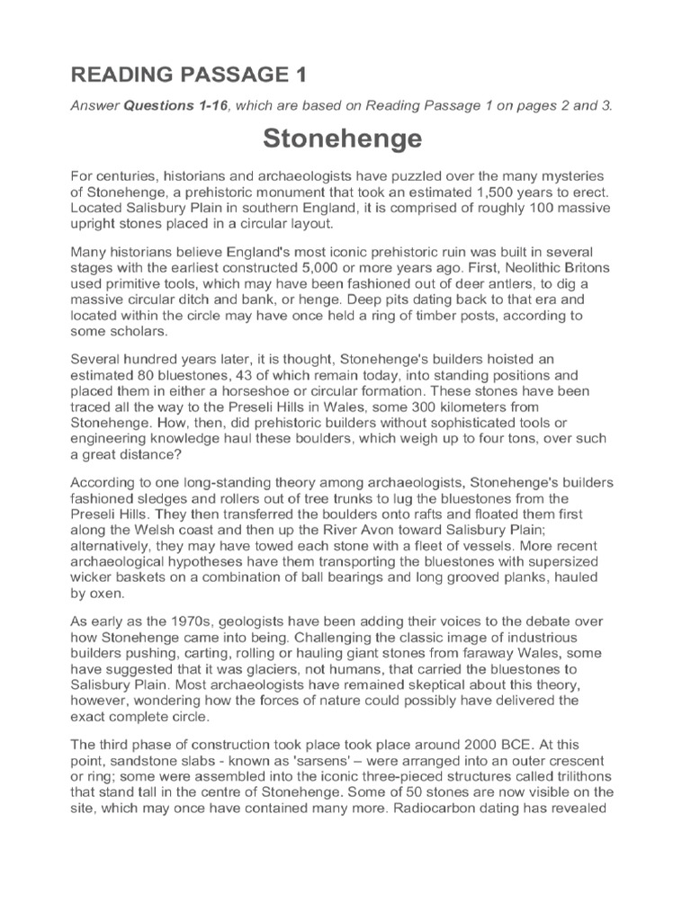 Reading Part - 1 | PDF